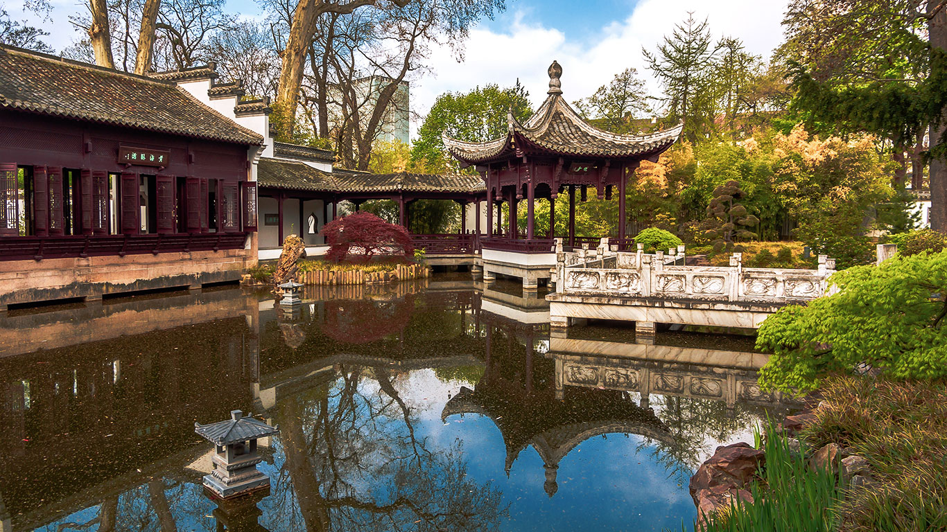 Wunderschne Garten Des Himmlischen Friedens Bilder