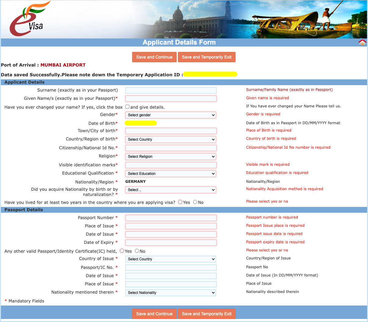 Erfahrungen beim Beantragen des E-Visum für Indien Reiseblog VIEL UNTERWEGS